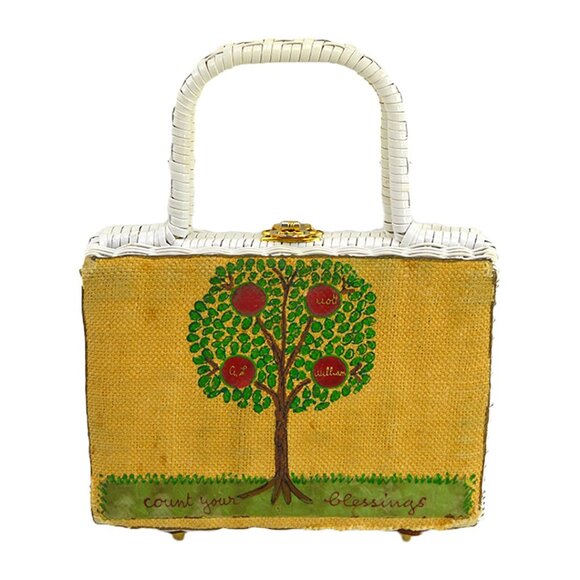 Saks Fifth Avenue | Bags | Saks Fifth Avenue Apple Tree Basket Bag 7615 ...